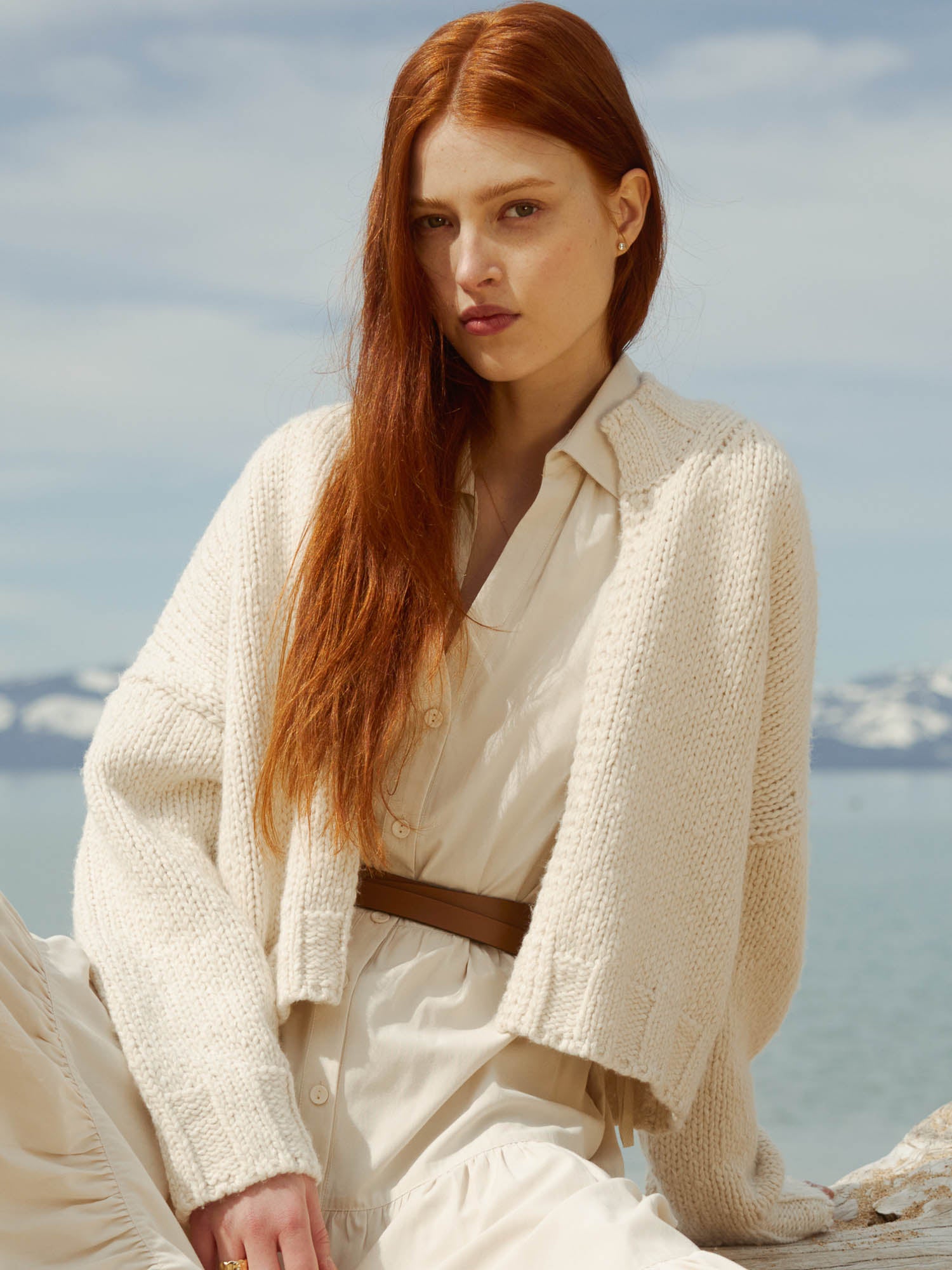 Women's Asher Cardigan in Ivory | Brochu Walker