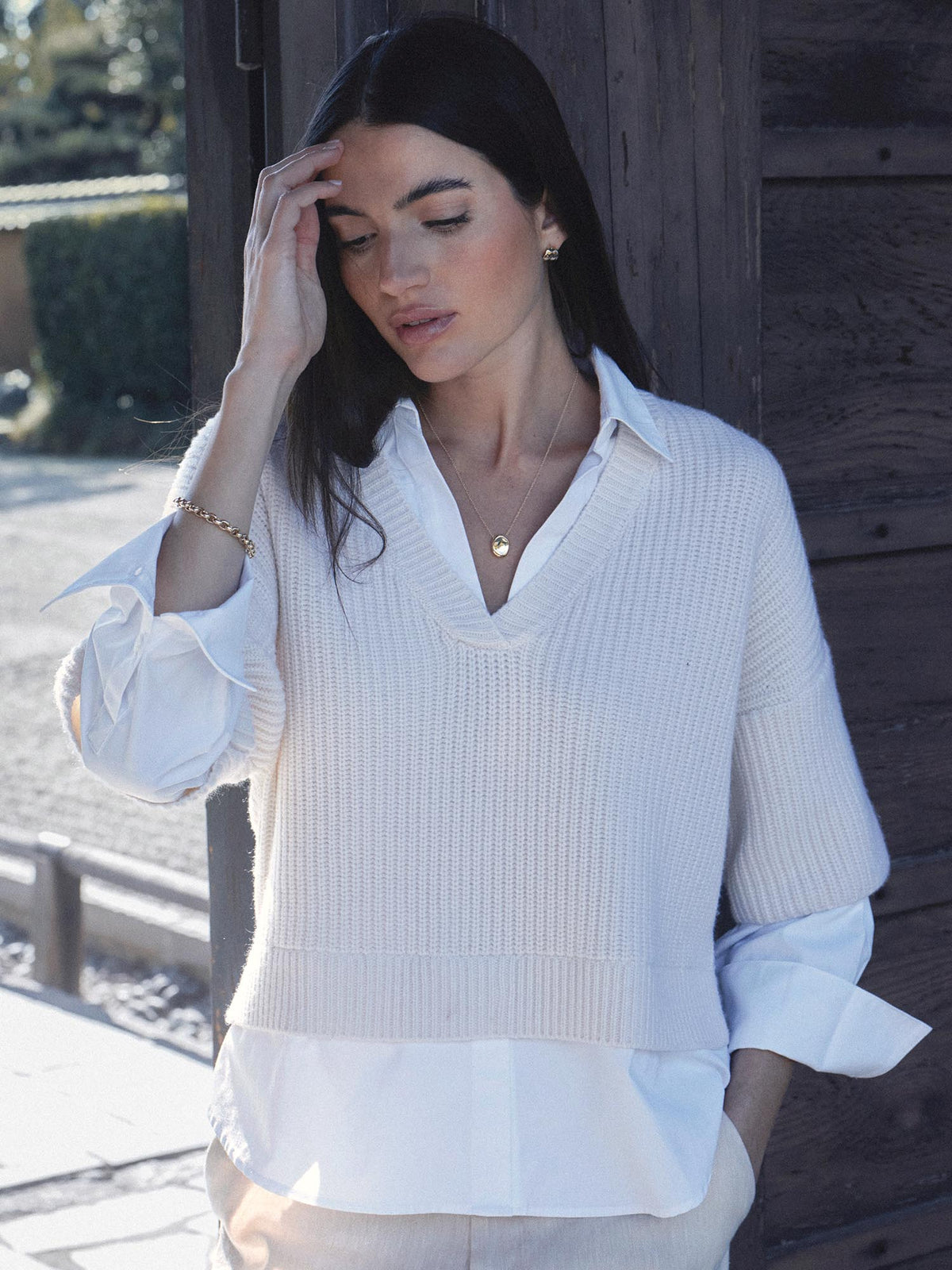 Women's Maeve Looker in Ivory with White | Brochu Walker