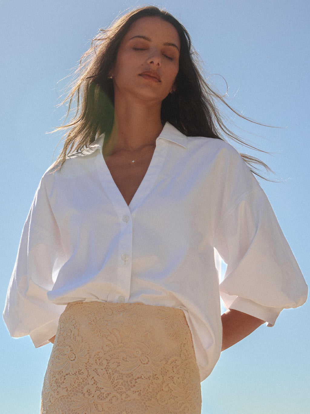Women's Kate Shirt in Salt White