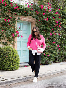 Women's Looker Layered V-Neck in Aster Pink