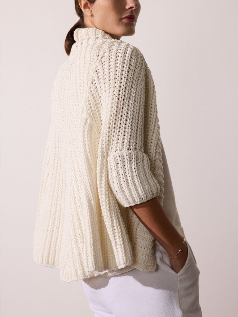Women's Fida Shrug in Salt White