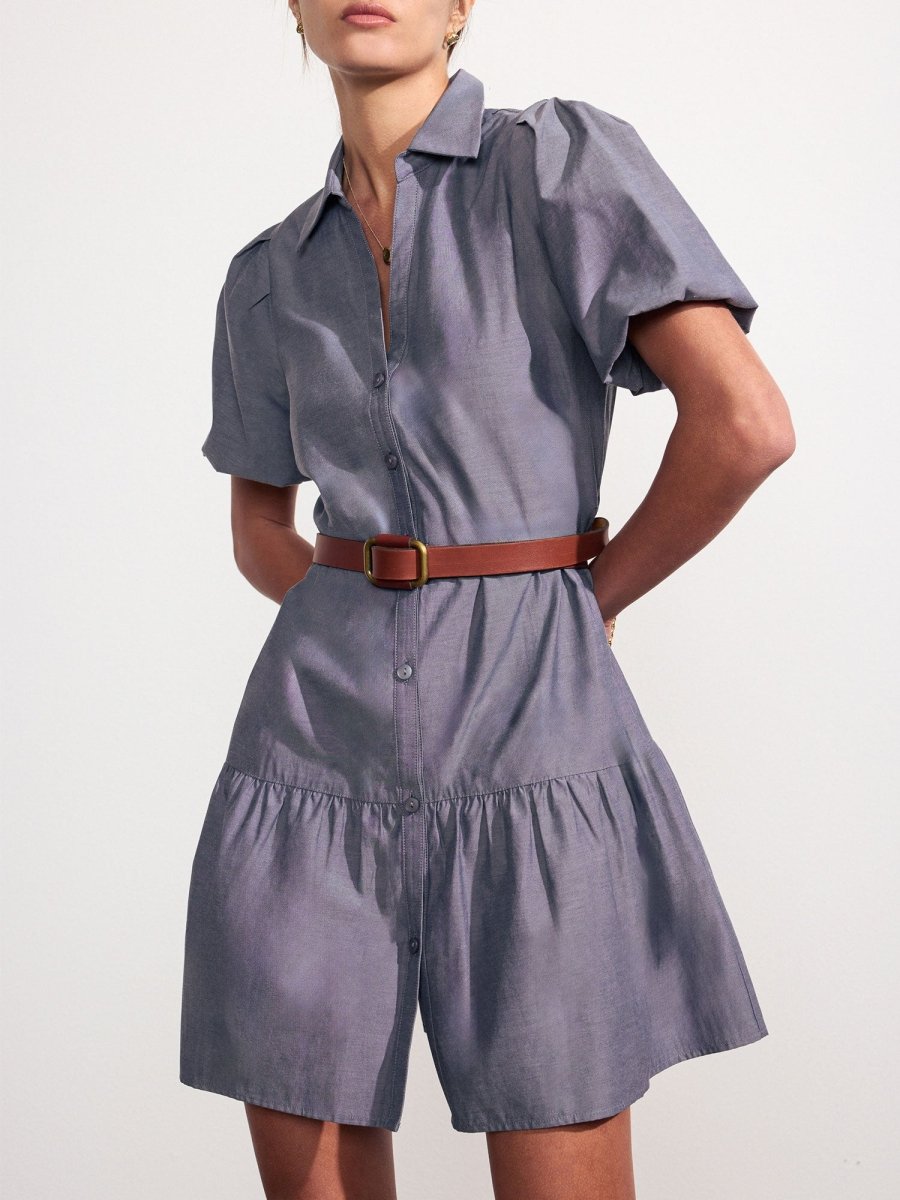 Women's Havana Mini Dress in Washed Slate