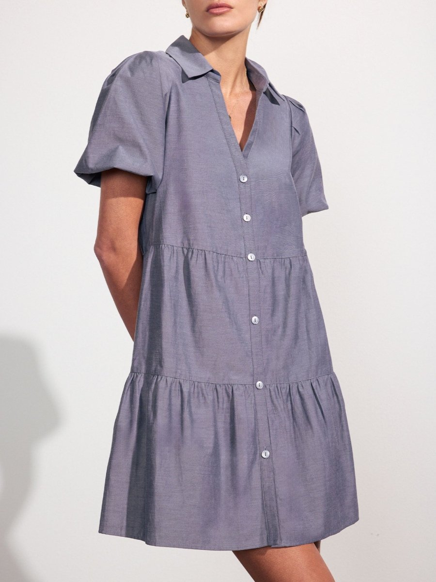 Women's Havana Mini Dress in Washed Slate