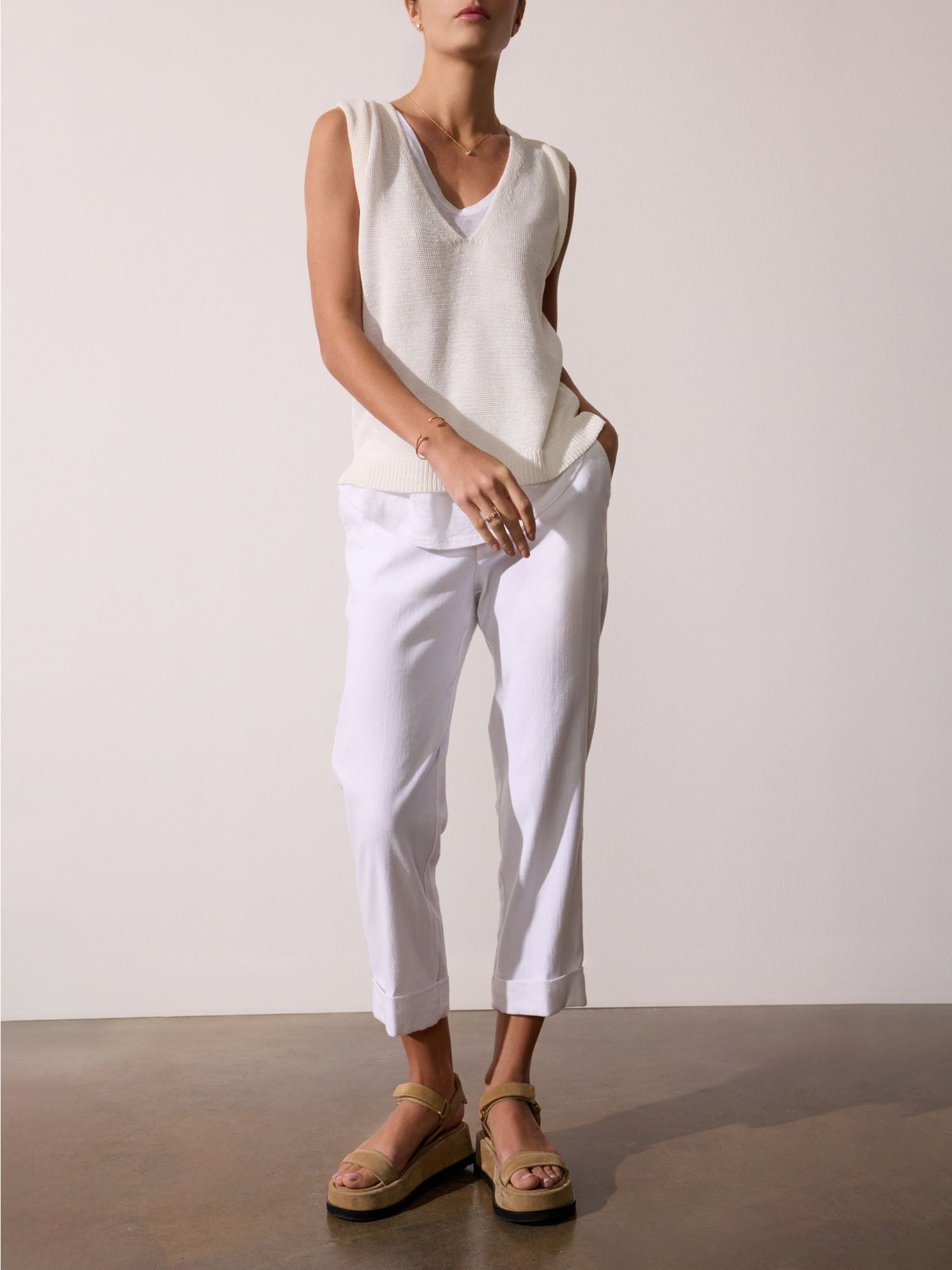 Women's Morrow Layered Looker in Pearl White | Brochu Walker