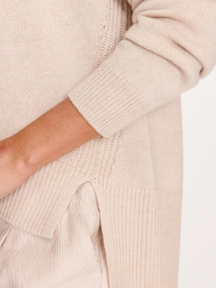 Women's Noah Crewneck Sweater in Almond Buff Mélange | Brochu Walker