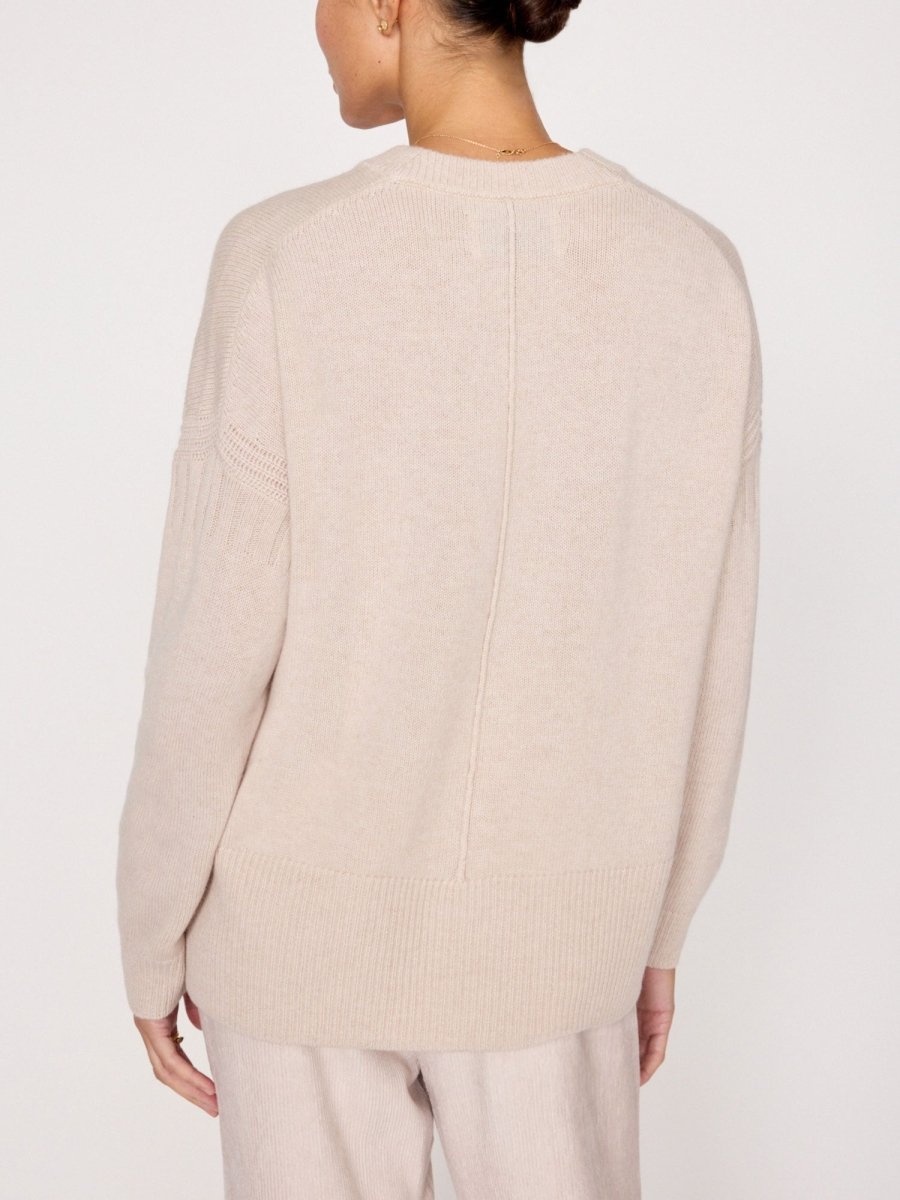 Women's Noah Crewneck Sweater in Almond Buff Mélange | Brochu Walker