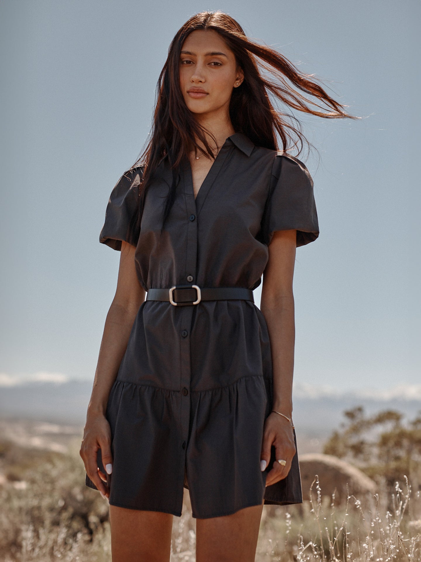 Women's Havana Mini Dress in Washed Black