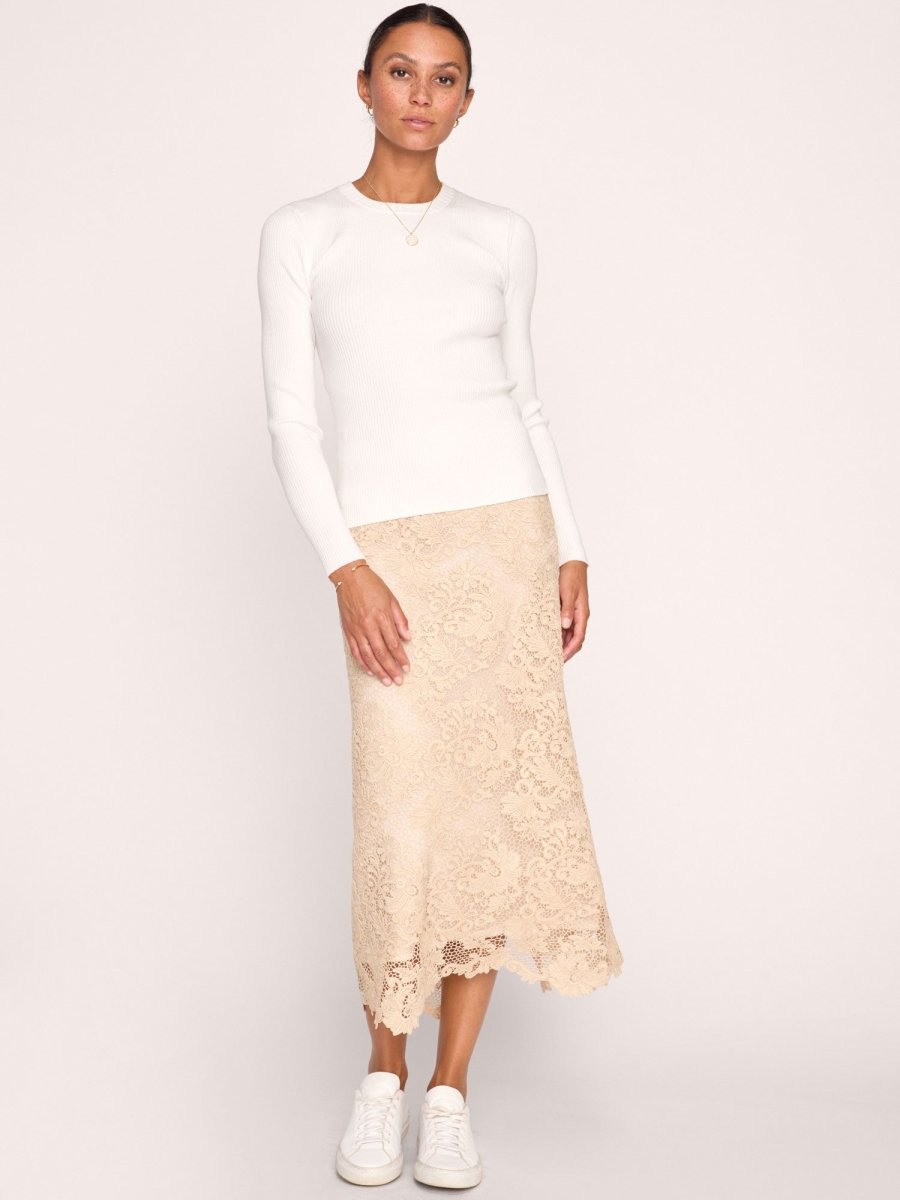 Women's Tamsin Skinny Rib in Salt White