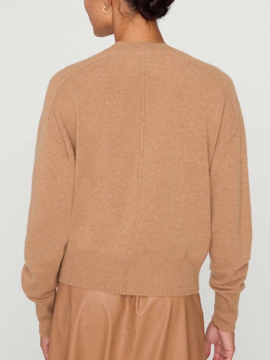Women's Leia Vee Sweater in Camel Mélange