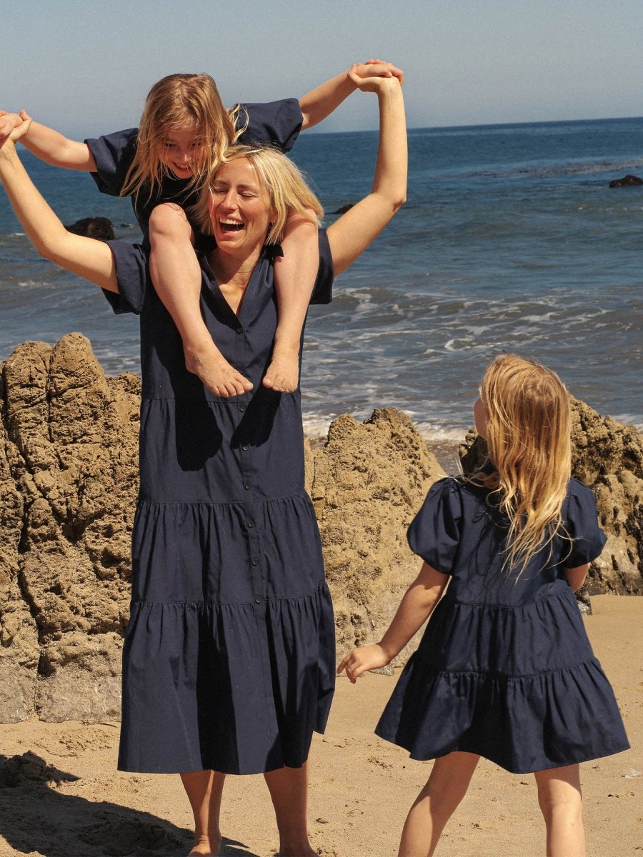 Girls Havana Mini Dress in Navy | Brochu Walker