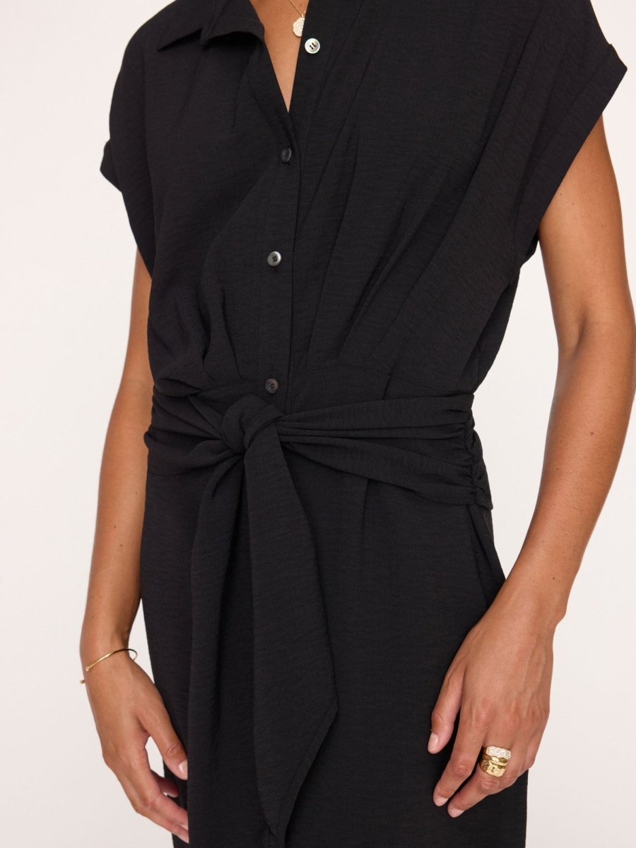 Women's Setia Belted Dress in Black Onyx