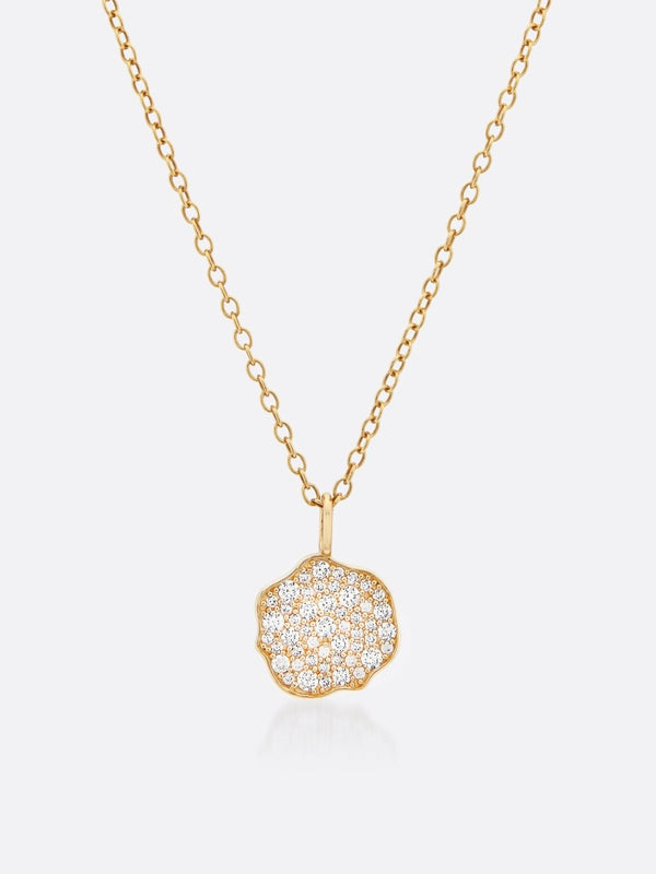 Women's Fine Jewelry Petite Fleur Pavé Diamond Mini Pendant Necklace