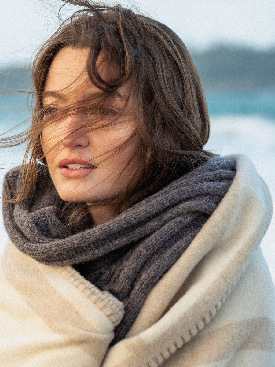 Wool BW Blanket, Beige