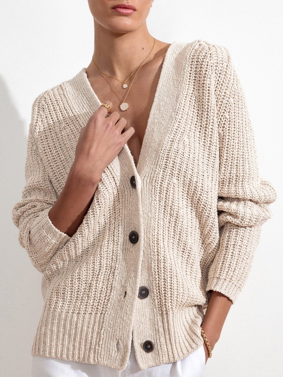 Women's Jen Cardigan in Beige